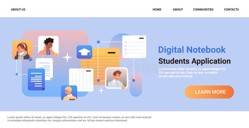 Mix Race Students Discussing during Virtual Meeting on Online Platform ...