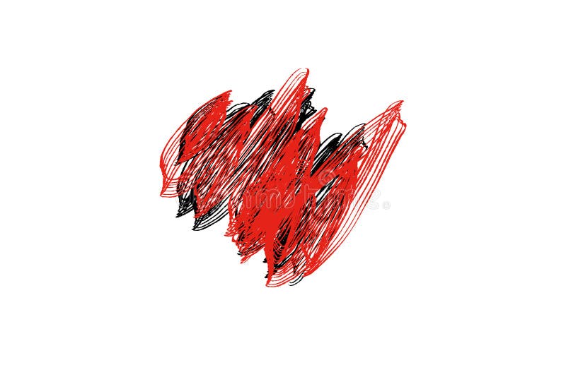 Mix of Red on Black on White Background Stock Illustration ...