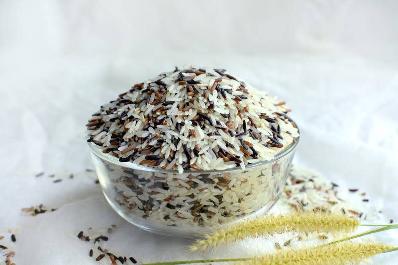 Mix rice stock image. Image of food, health, grain, brown - 94162569
