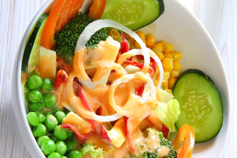 Mix salad stock photo. Image of salad, sauce, bean, vegetables - 13292206