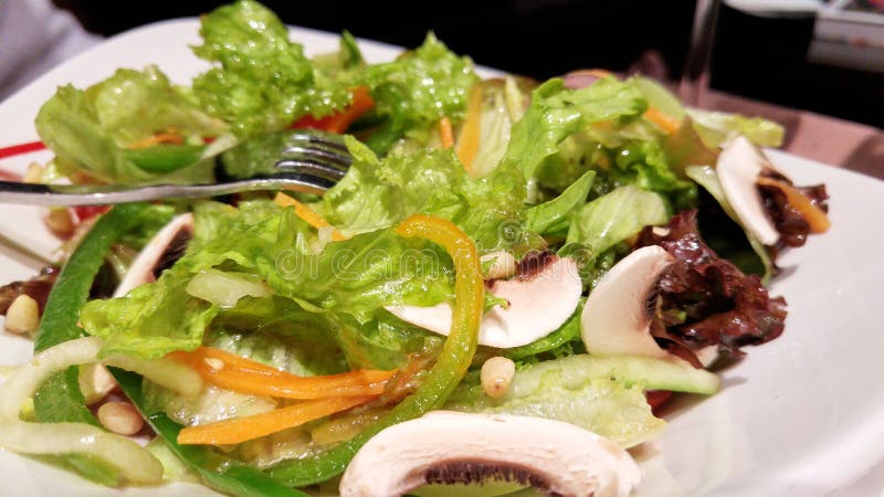 Mix Salad in a Bowl on the Table Stock Photo - Image of green, iceberg ...