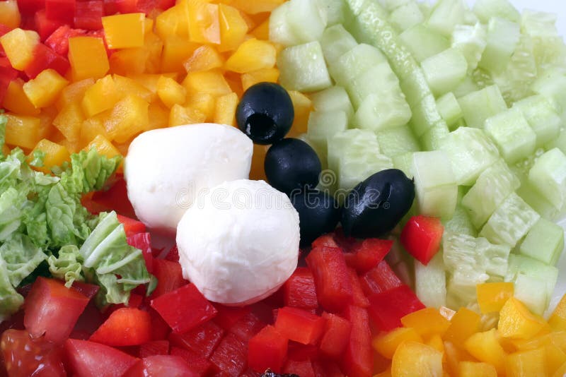 Mix salad ingredients stock image. Image of lettuce, fresh - 5796367