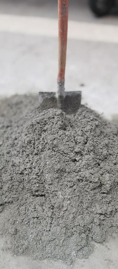Mix the Sand and Cement Using a Shovel, Stock Image - Image of shovel ...