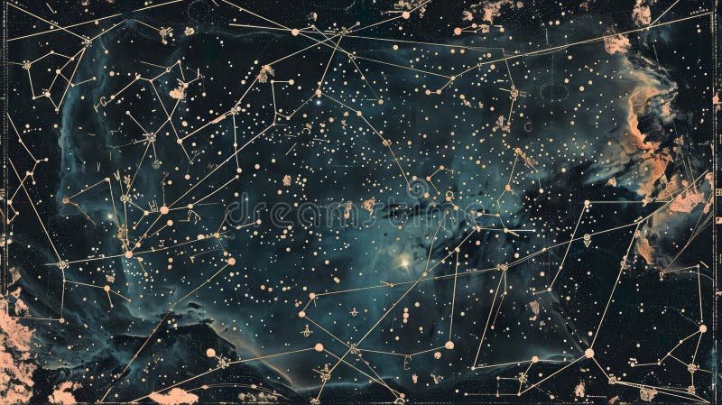 A Mix of Science and Art with a Detailed Star Chart Overlaid with ...