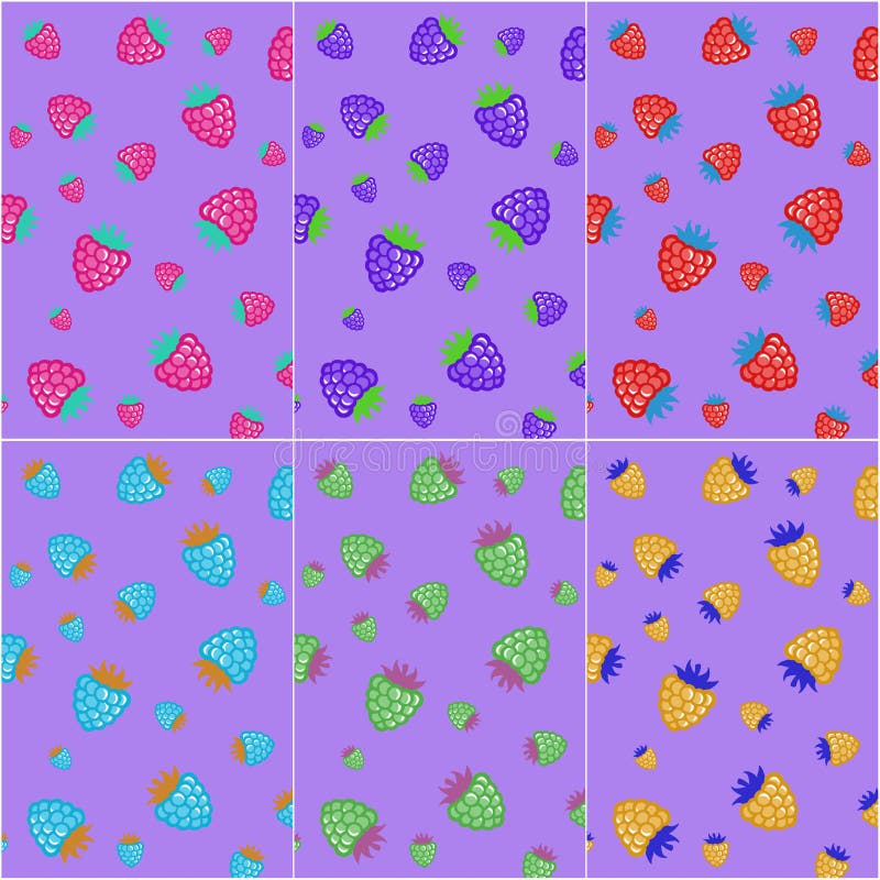 Mix Six Berries Pattern on Purple Isolated Background , Wallpap Stock ...