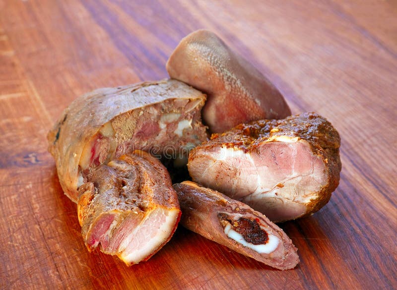 Mix smoked meat stock image. Image of horizontal, brown - 22002875