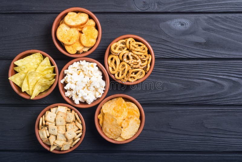 Mix of snacks stock image. Image of savory, chips, frame - 131999545