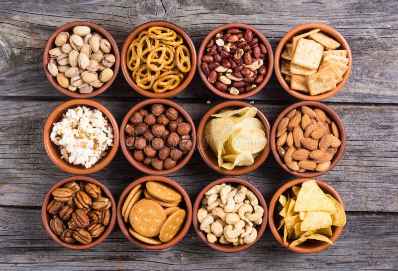 Mix of snacks stock image. Image of peanut, almond, popcorn - 103396801