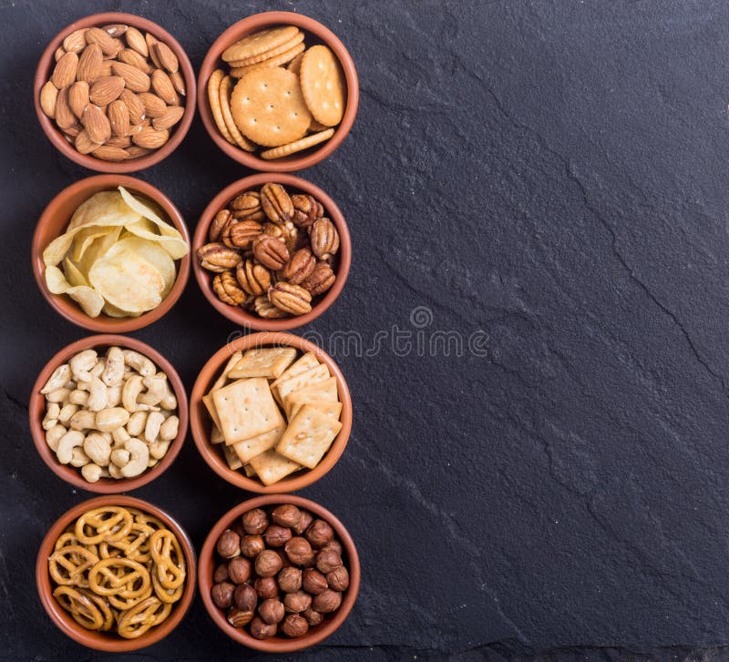 Mix of snacks stock photo. Image of collection, appetizer - 104945324