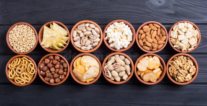 Mix of snacks stock photo. Image of appetizer, crackers - 132009866