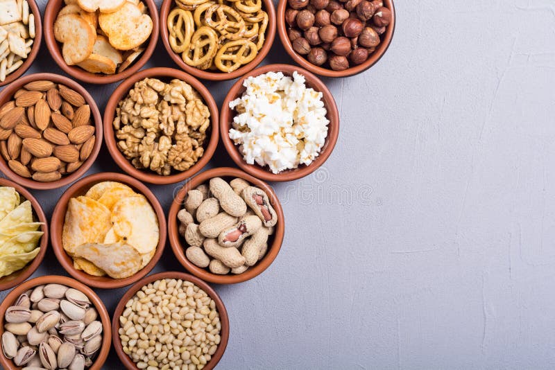 Mix of snacks stock image. Image of glass, popcorn, junk - 132010069