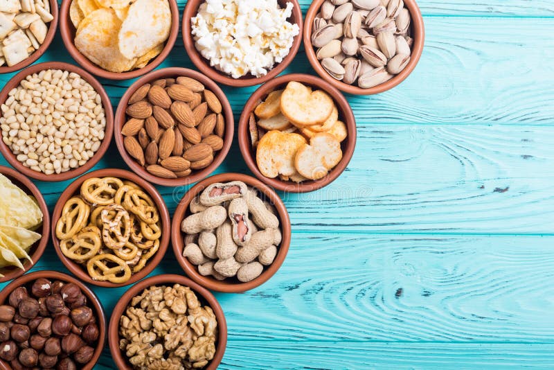 Mix of snacks stock photo. Image of healthy, collection - 129748014