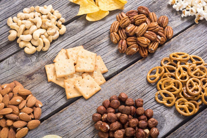 Mix of snacks stock image. Image of beer, popcorn, diet - 103080389