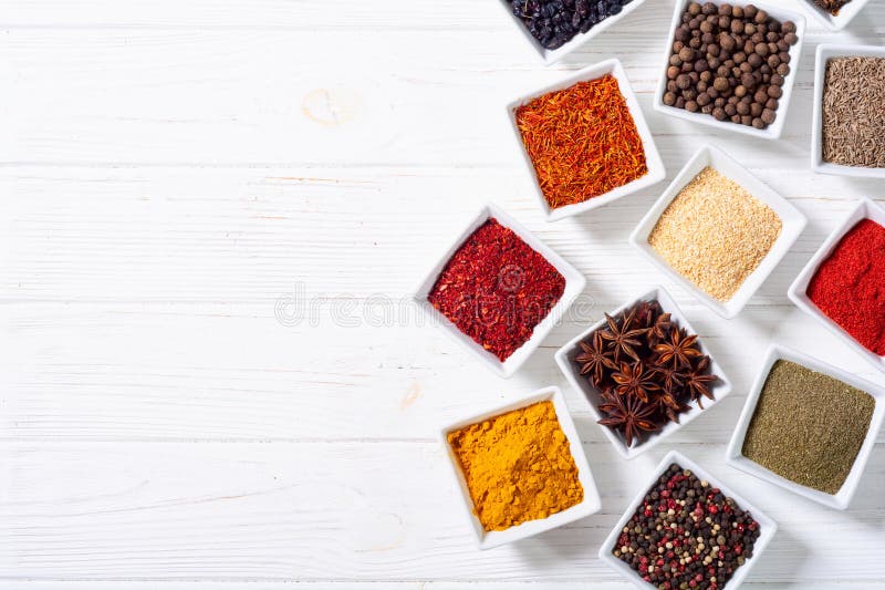 Mix of Spices . Indian Food Background Stock Photo - Image of seasoning ...
