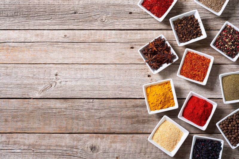 Mix of Spices . Indian Food Background Stock Image - Image of colourful ...