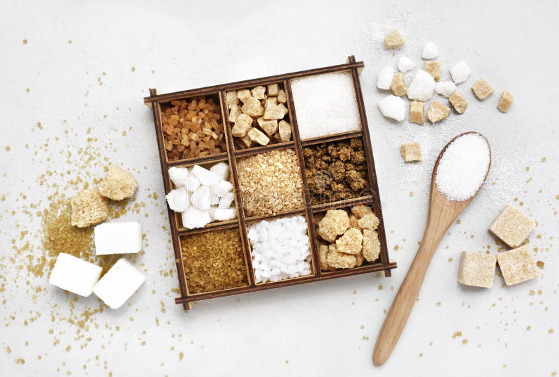 Mix of Sugar Varieties: Unbleached, Brown and White, Refined and ...