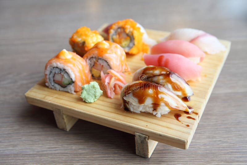 Mix Sushi Set, Japanese Food Stock Image - Image of fish, piece: 141580977
