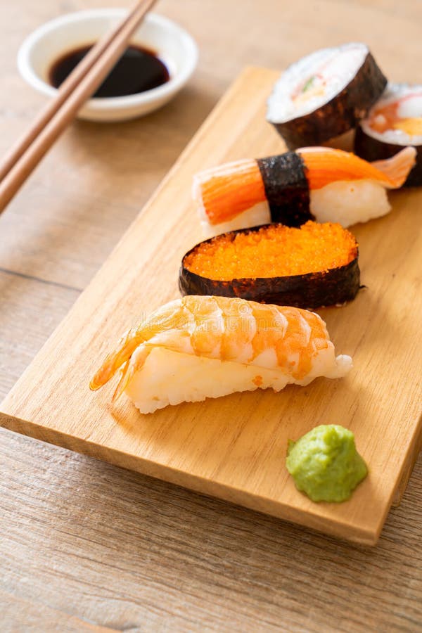Mix sushi set stock photo. Image of seafood, japan, delicacy - 160910752
