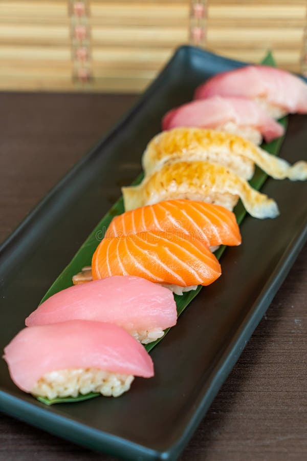 Mix sushi set stock photo. Image of lunch, ginger, orange - 160912396