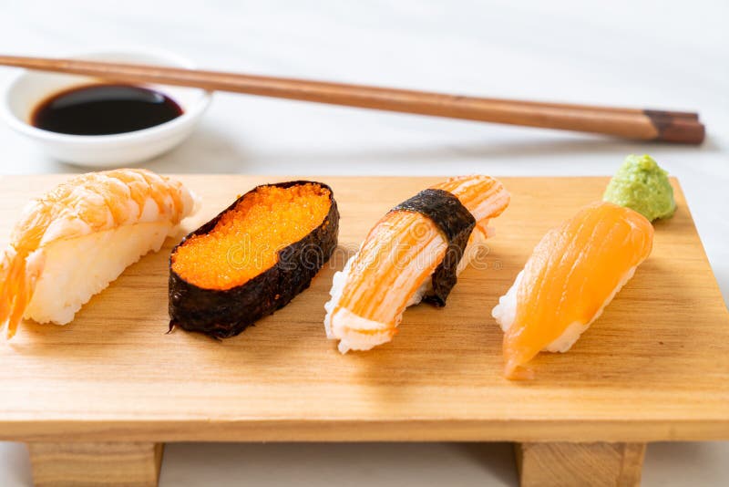 Mix sushi set stock image. Image of rice, asian, food - 161231183