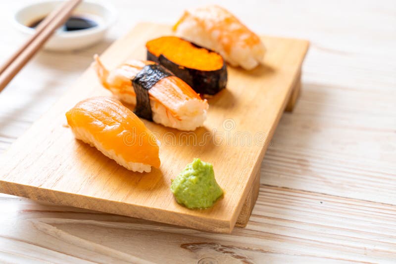 Mix sushi set stock image. Image of rice, cuisine, isolated - 164975647