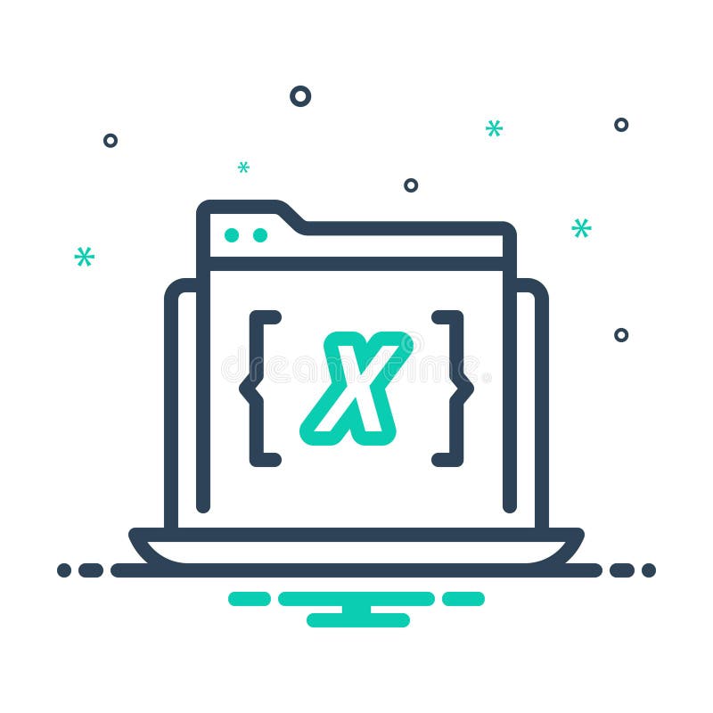 Mix-Symbol Für Variablen-Mathematik Und Code Vektor Abbildung ...