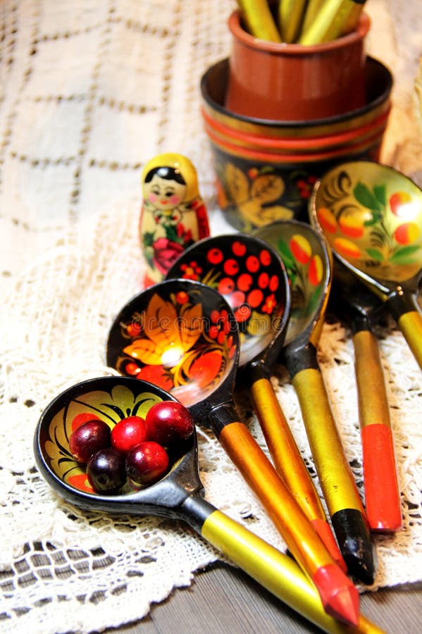 Mix of Traditional Russian Souvenirs Stock Photo - Image of russia ...