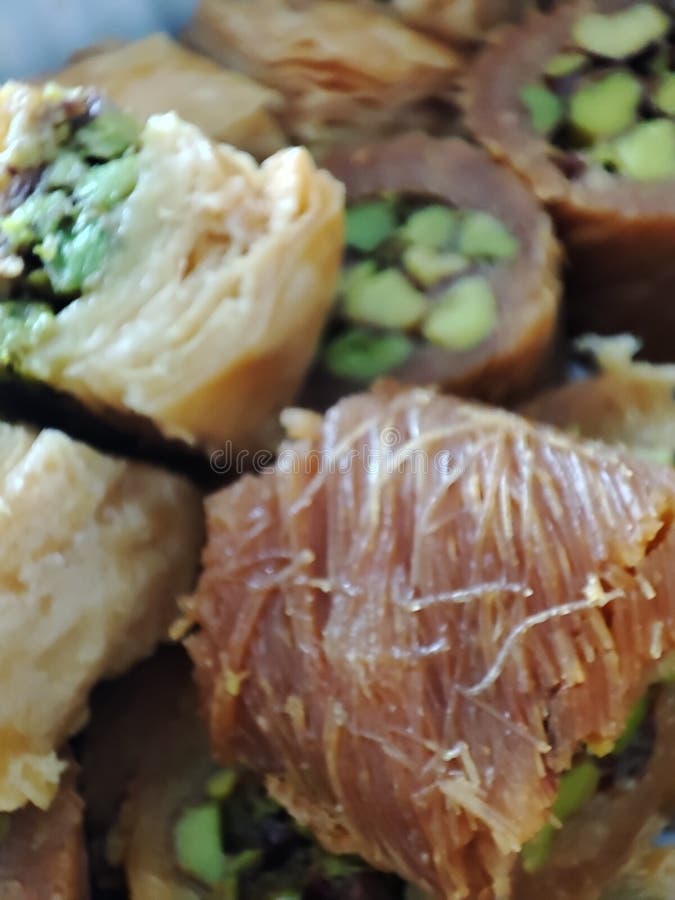 Mix of Turkish desserts stock image. Image of produce - 258461459