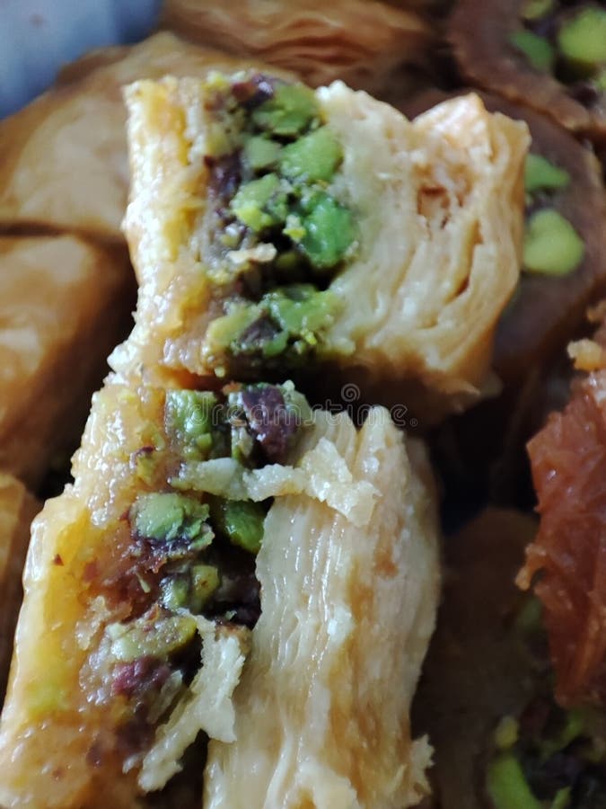 Mix of Turkish desserts stock image. Image of dish, dessert - 258461479