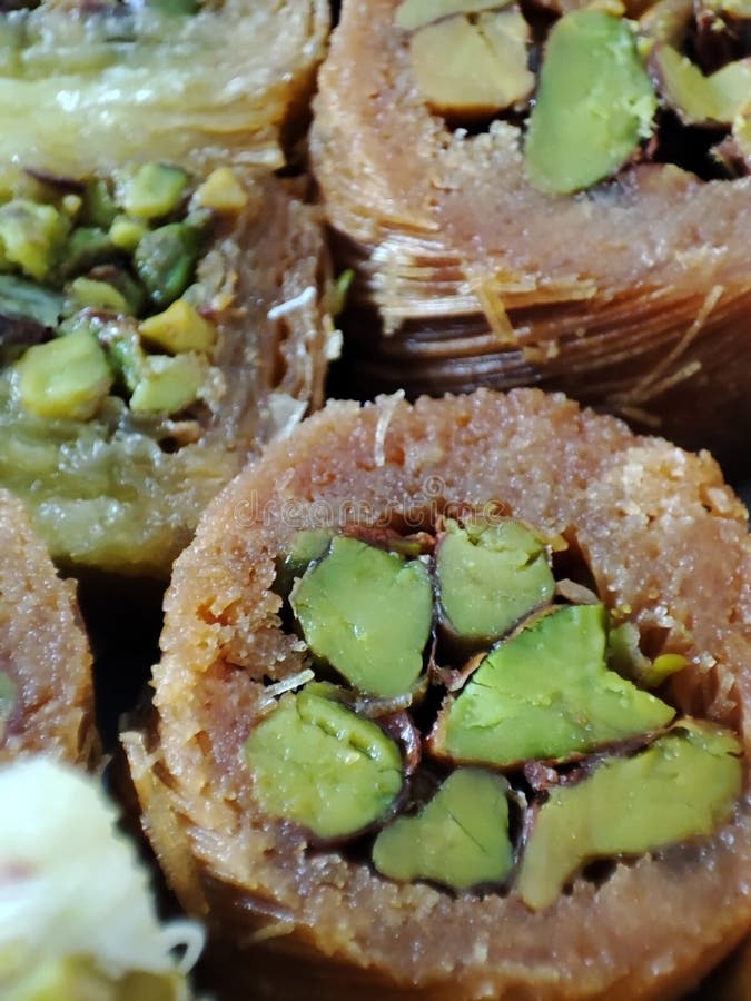 Mix of Turkish desserts stock image. Image of meal, dish - 258461525