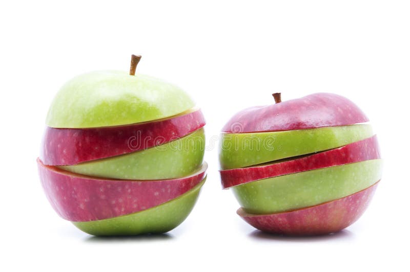 Mix Type Apple Over White Background Stock Photos - Free & Royalty-Free ...