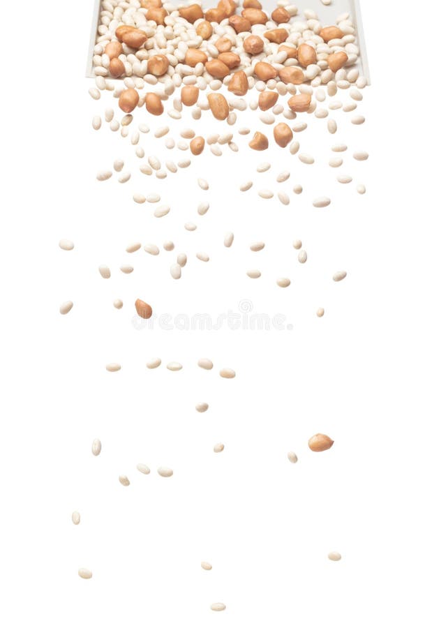 Mix White Peanut Beans Fall Down Explosion, Several Kind Bean Float ...