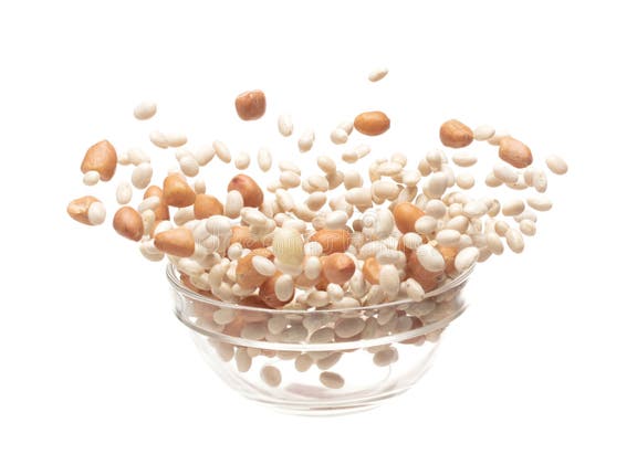 Mix White Peanut Beans Fall Down Explosion, Several Kind Bean Float ...