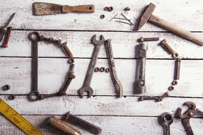 Mix of work tools stock image. Image of craft, overhead - 50302971