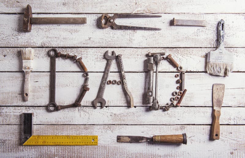 Mix of work tools stock image. Image of craft, overhead - 50302971