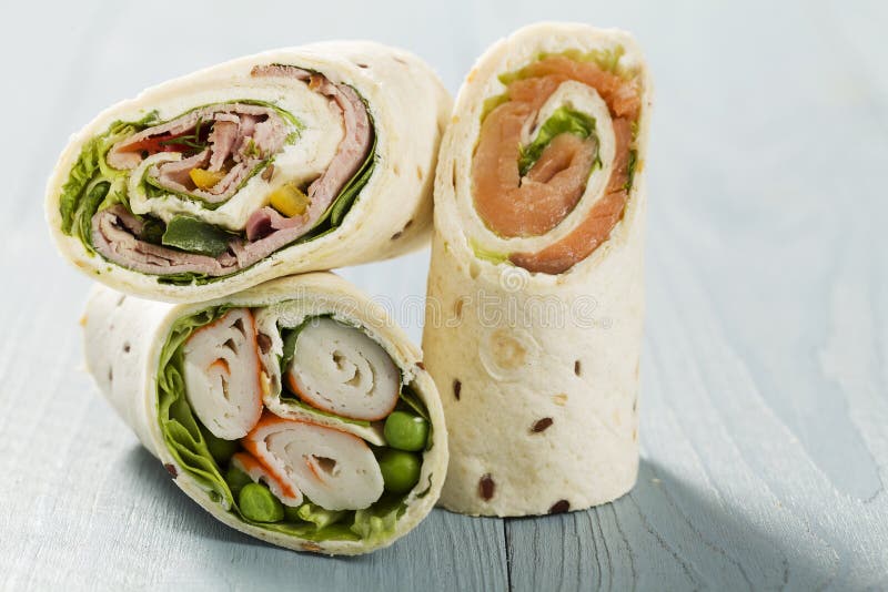 Deli Wraps stock photo. Image of meal, eating, snack - 19968208