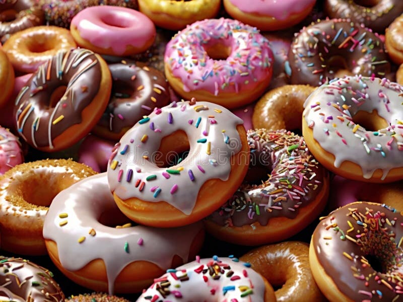 Yummy Donuts with Icing Sugar Stock Photo - Image of donut, food: 353230998