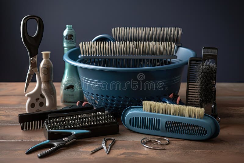 Mixed Bag of Grooming Tools and Supplies, Including Clipper Blades ...