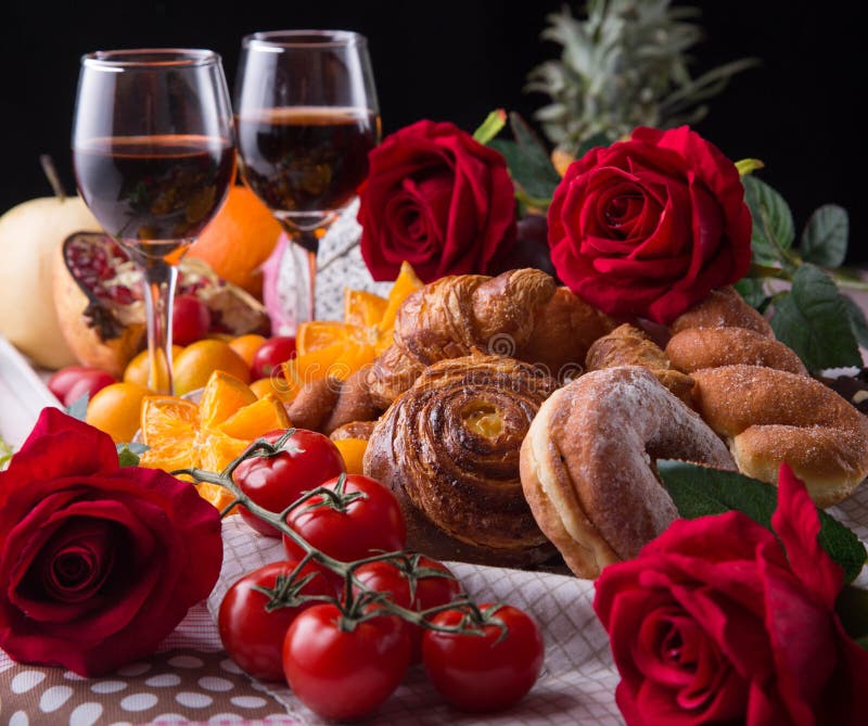 Mixed bakery snacks table stock image. Image of colombia - 189053291