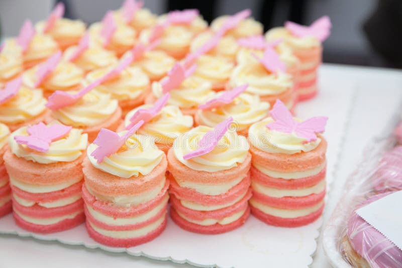 Mixed bakery snacks table stock image. Image of design - 189053543