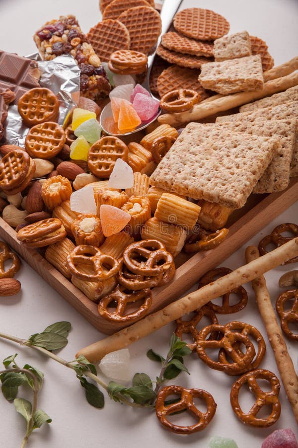 Mixed bakery snacks table stock image. Image of diet - 189053499