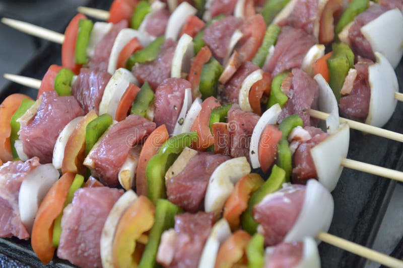 Mixed barbecue stock image. Image of barbecue, onion - 118994163