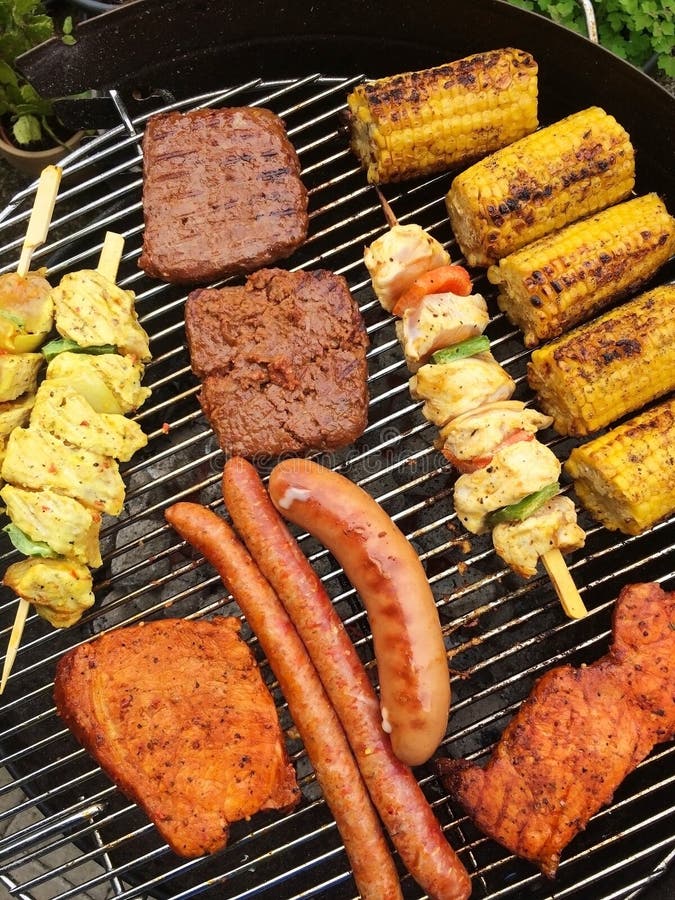 Mixed Barbecue on Summer Camp Stock Image - Image of camp, food: 149334609