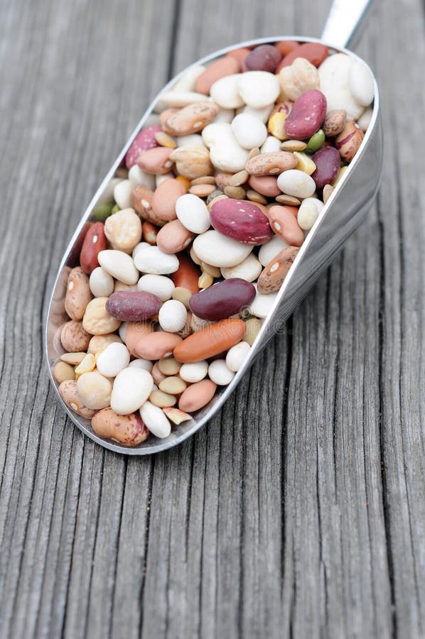 Mixed bean stock image. Image of peas, metal, grain, closeup - 39636437