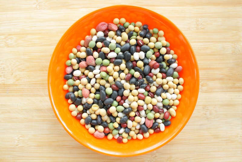 Mixed beans stock photo. Image of isolated, soybean, food - 46123046