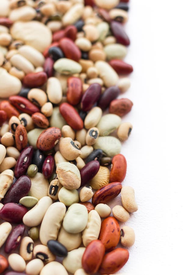 Mixed Beans on White stock photo. Image of mixed, grains - 61545206