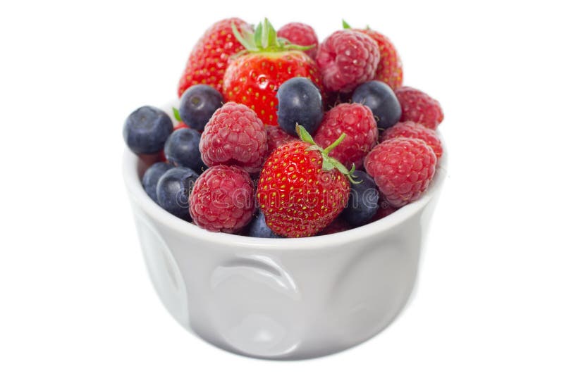 Mixed berries stock image. Image of isolated, raspberry - 27077853