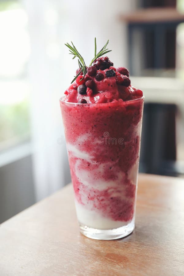 Mixed Berries Smoothie , Drink Menu Stock Image - Image of milkshake ...