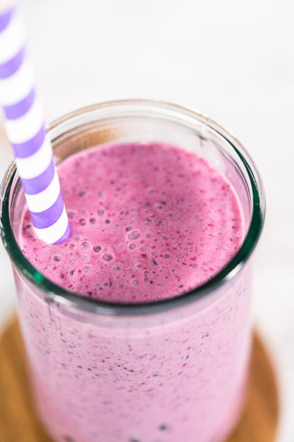 Mixed Berry Boba Smoothie stock photo. Image of organic - 259107562