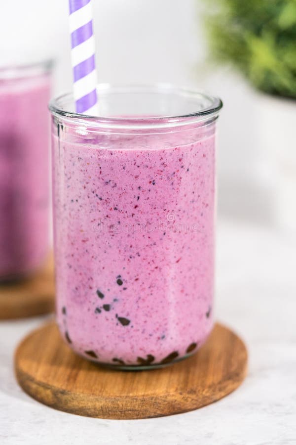 Mixed Berry Boba Smoothie stock photo. Image of boba - 270781452